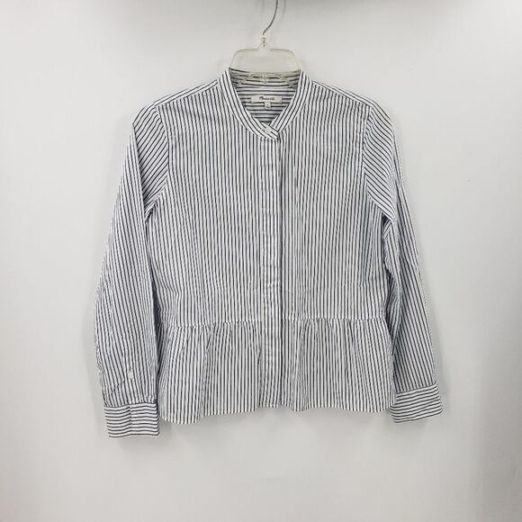 Madewell | Tops | Madewellblue And White Button Down Shirt Womens Small | Poshmark